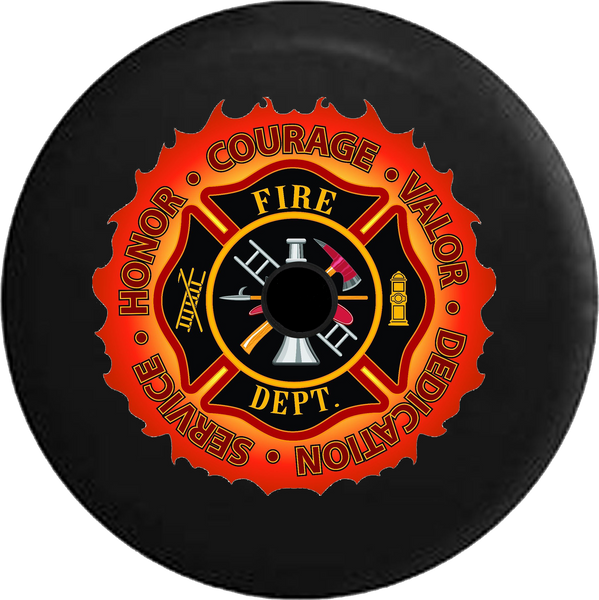 Tire Cover PRO | Fire Department Courage Honor Valor Service Red Line ...